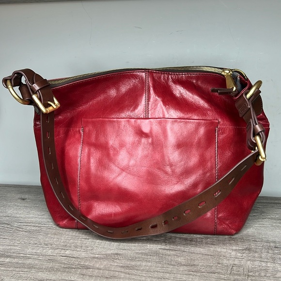 HOBO | Bags | Hobo Red Leather Charlie Shoulder Bagdust Bag | Poshmark